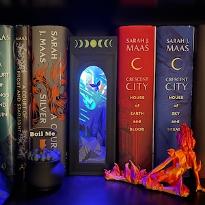 Crossover Light up Book Nook USB UV 3D Printed Bookshelf Decor - Etsy