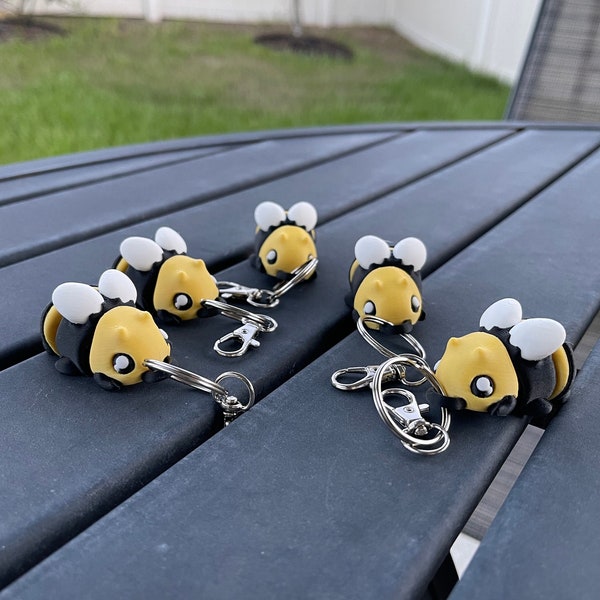 Bumble Bee Keychain - Etsy