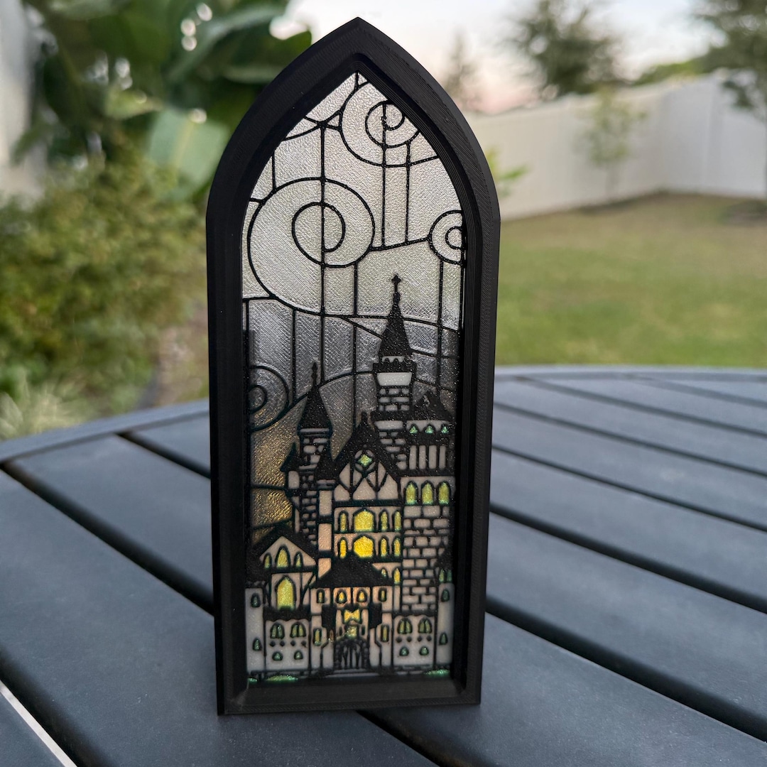 Gothic Window Tealight Book Nook | Castle | Bookshelf Decor - Etsy