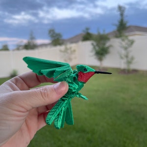 Small Hummingbird 3D Print Articulating Figure Home Decor Customizable ...