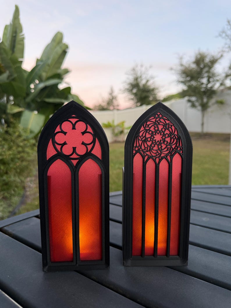Gothic Window Tealight Book Nook | Cathedral | Bookshelf Decor - Etsy