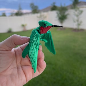 Small Hummingbird 3D Print Articulating Figure Home Decor Customizable ...