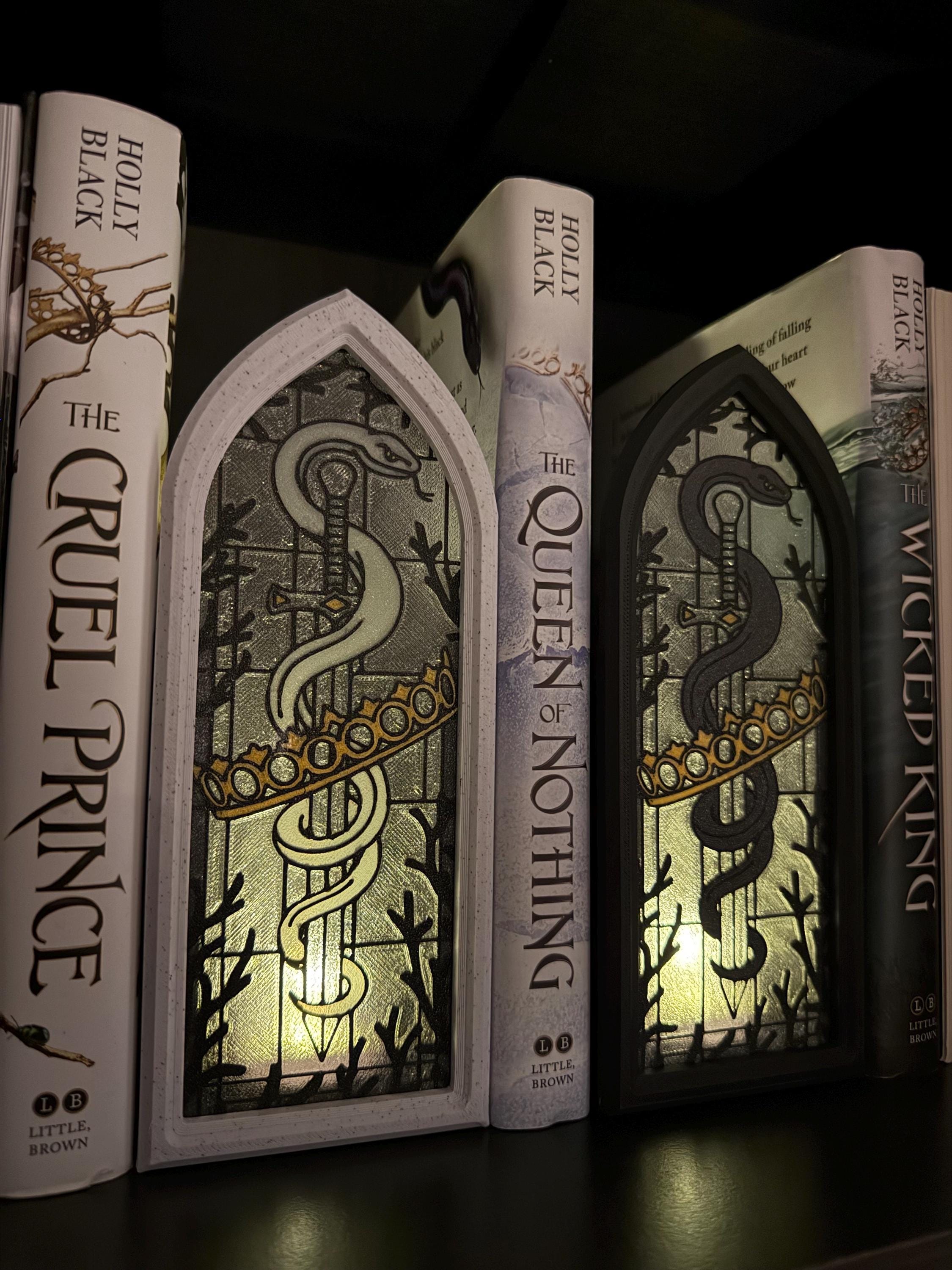 Gothic Window Tealight Book Nook | Snake and Crown | Bookshelf Decor - Etsy