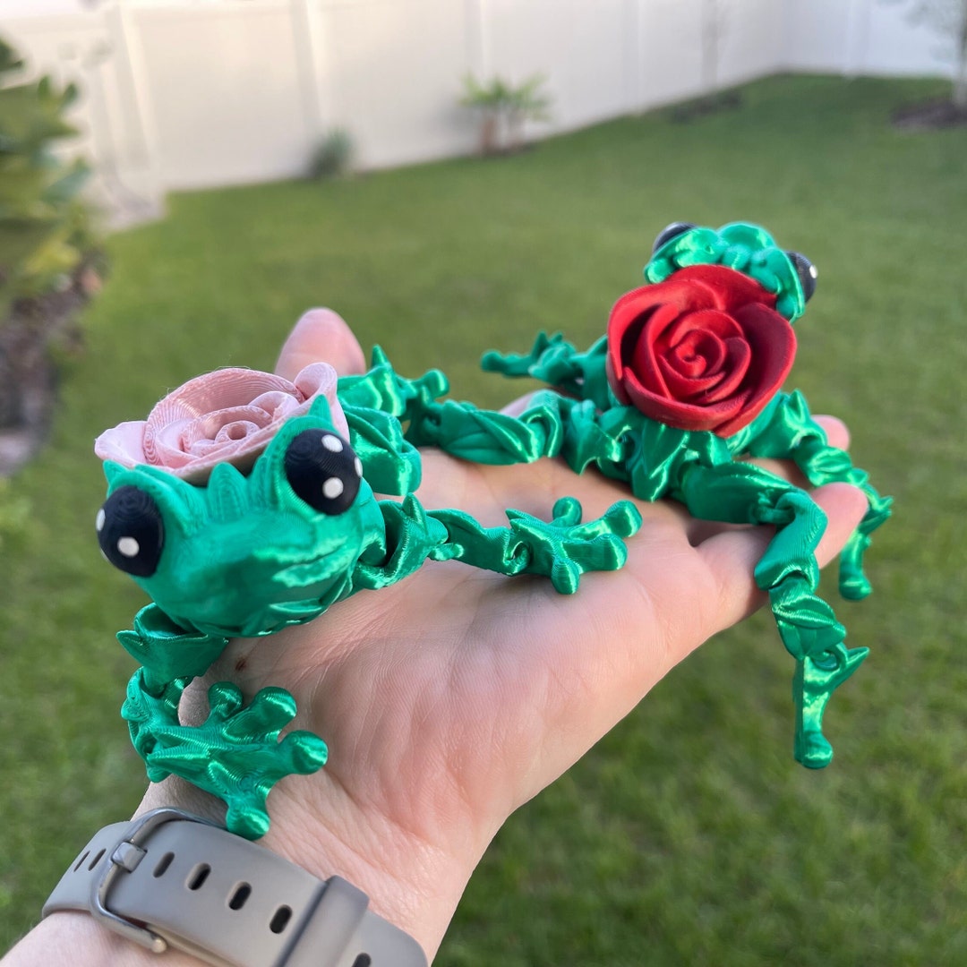 3D Printed Articulating Rose Frog - Etsy
