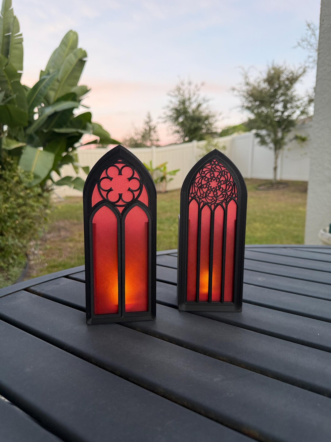 Gothic Window Tealight Book Nook | Cathedral | Bookshelf Decor - Etsy