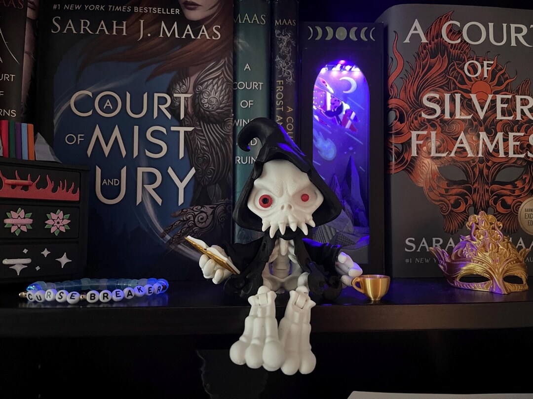 Grim Reaper Articulated 3D Print Includes Mini Book & Cup Desk Decor ...