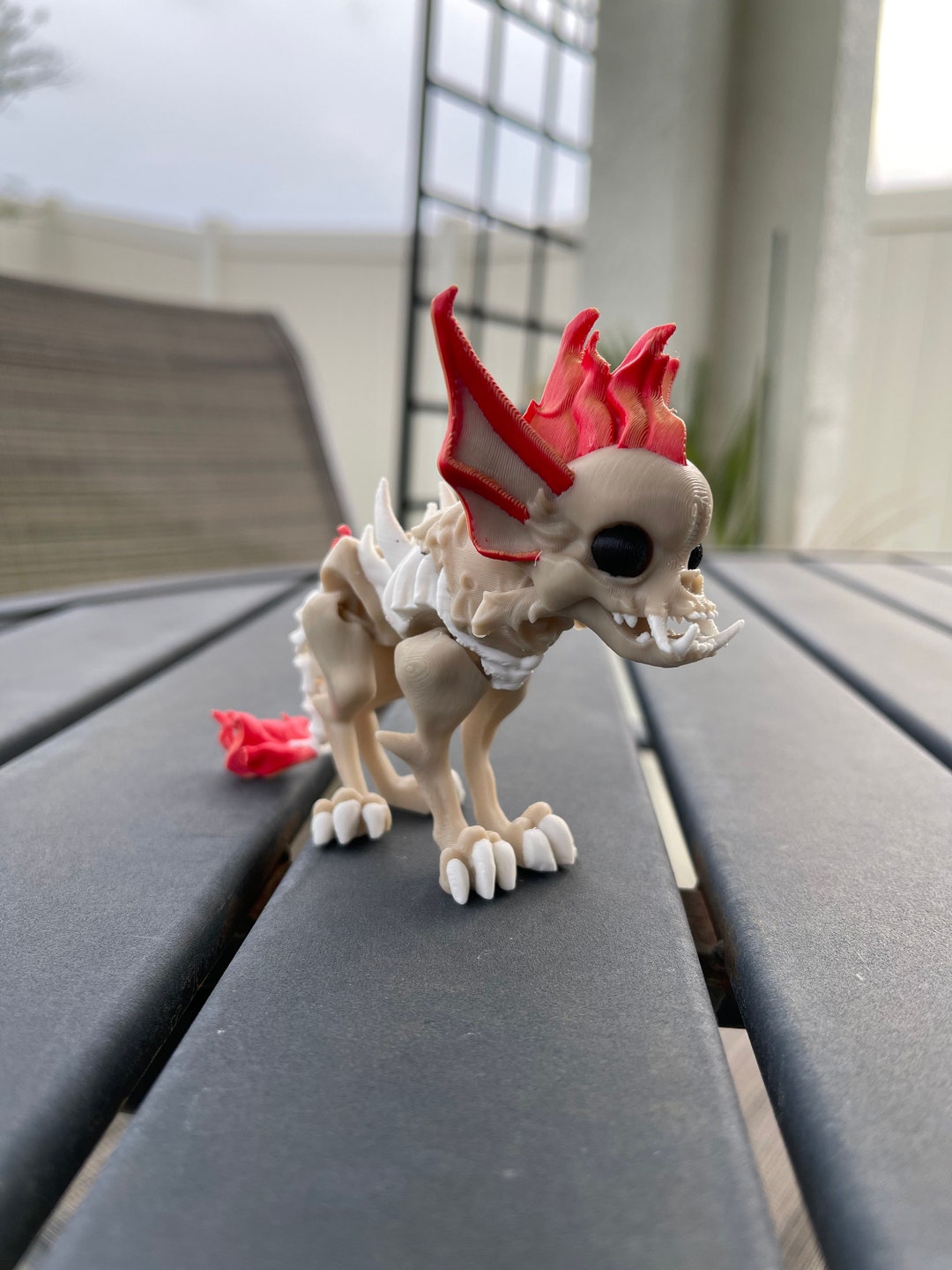 Hellhound Chihuahua Dog Articulated 3D Printed Desk Horror Goth Decor ...