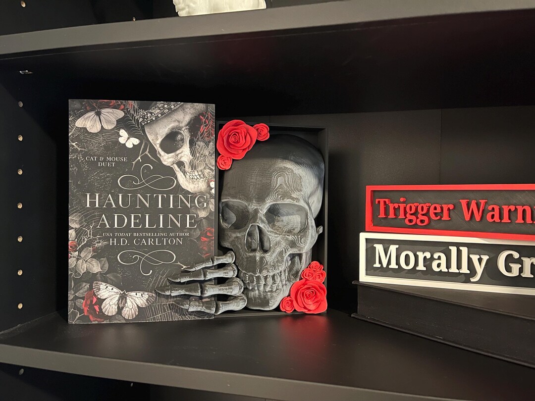 Skull Book Nook 3D Printed Bookshelf Decor - Etsy