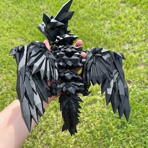 Extra Large Black Dragon 3D Printed Articulating Dragon - Etsy