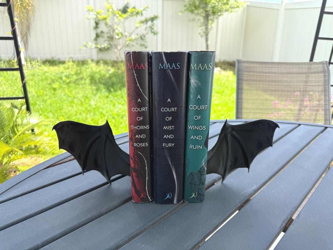 Bat Wing Book End Set 3D Printed Choose Color Fantasy Book Shelf Decor ...