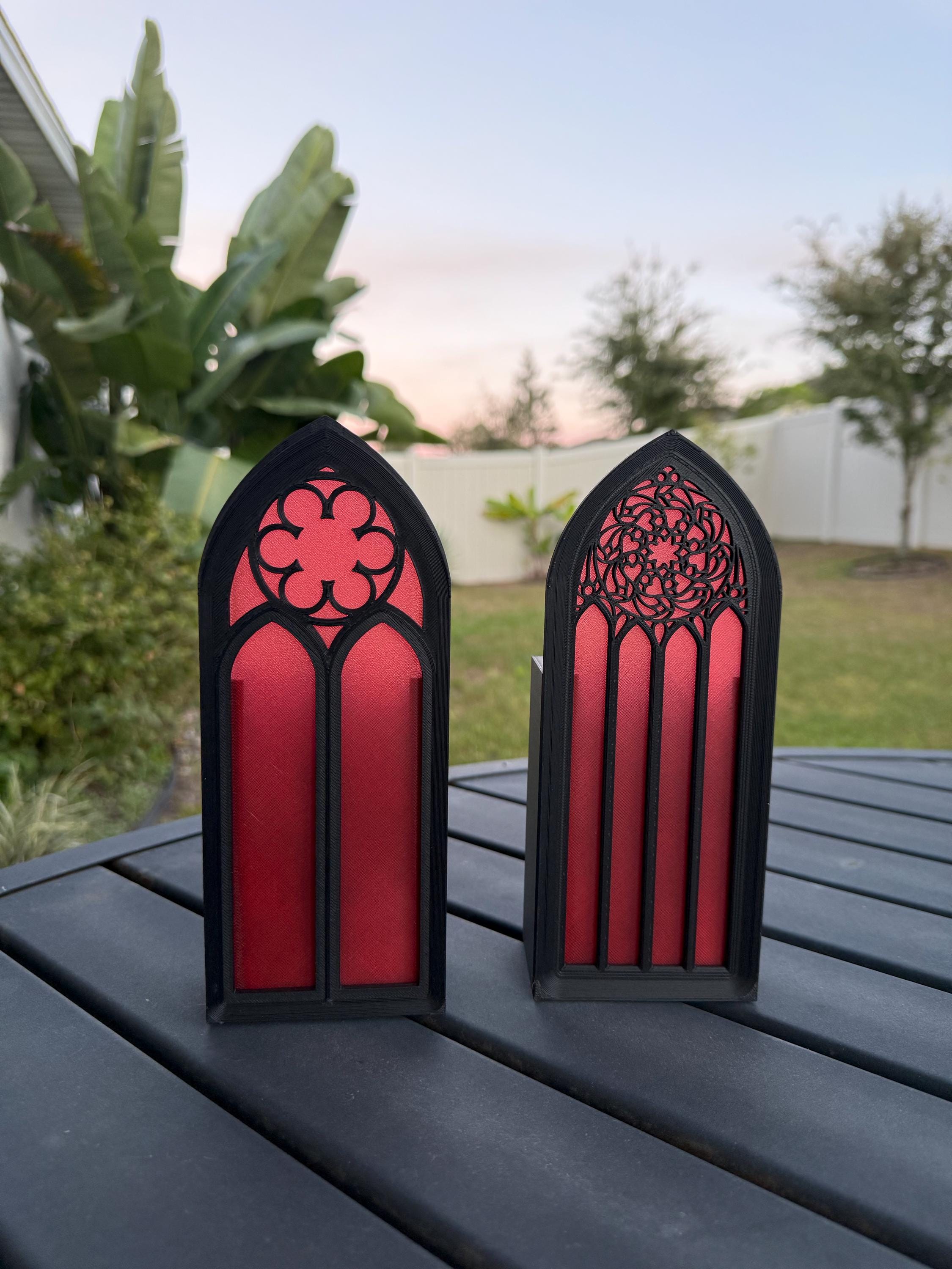 Gothic Window Tealight Book Nook | Cathedral | Bookshelf Decor - Etsy