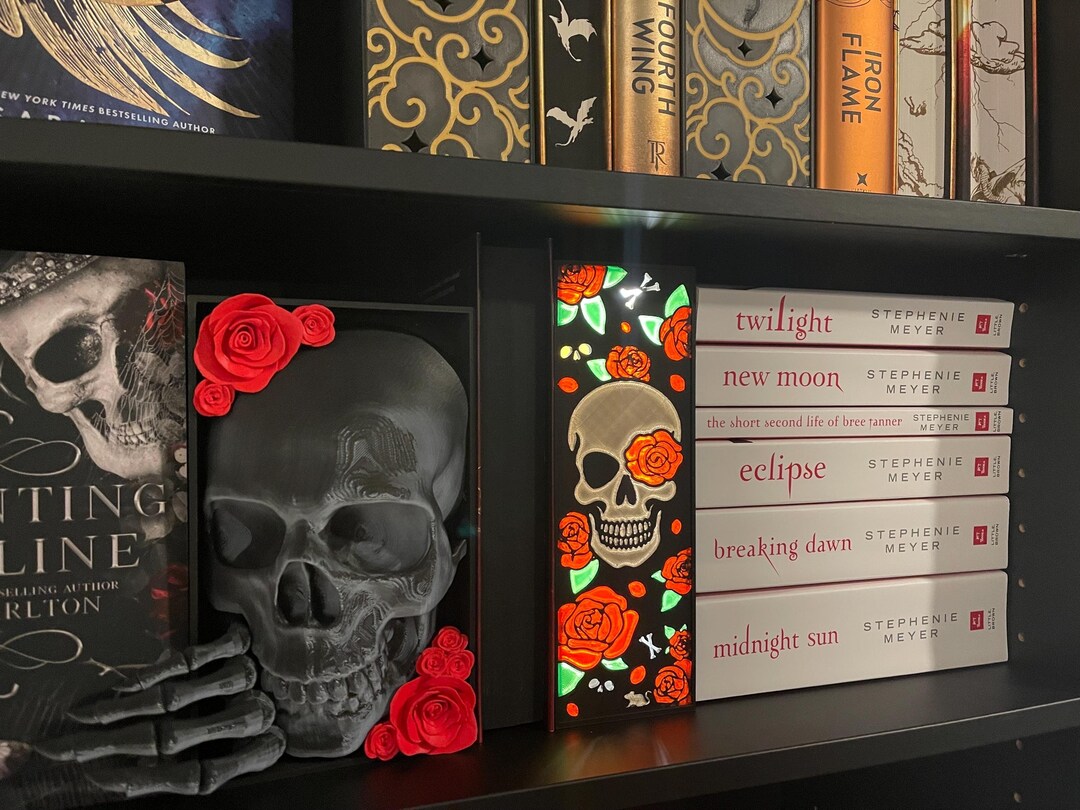Skull Light up Book Nook USB 3D Printed Bookshelf Decor - Etsy
