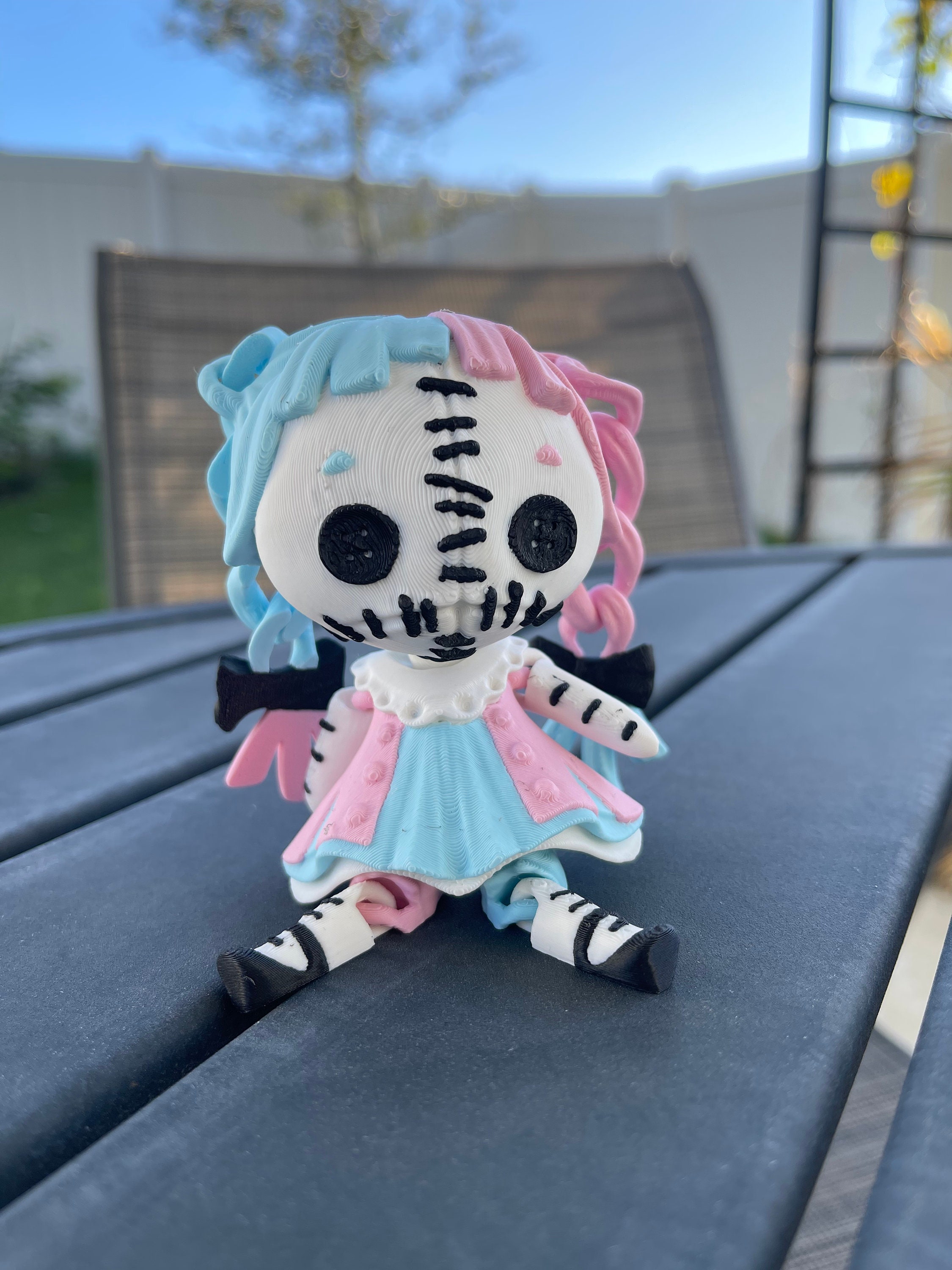Creepy Doll Articulated 3D Printed Voodoo Doll Desk Decor Horror Goth ...