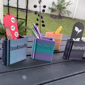Book Shaped Bookmark Holder 3D Print Customizable Choose Color - Etsy