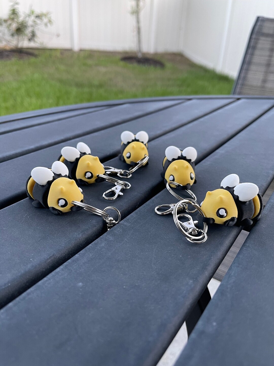 Cute Bumble Bee 3D Print Keychain - Articulating - Etsy