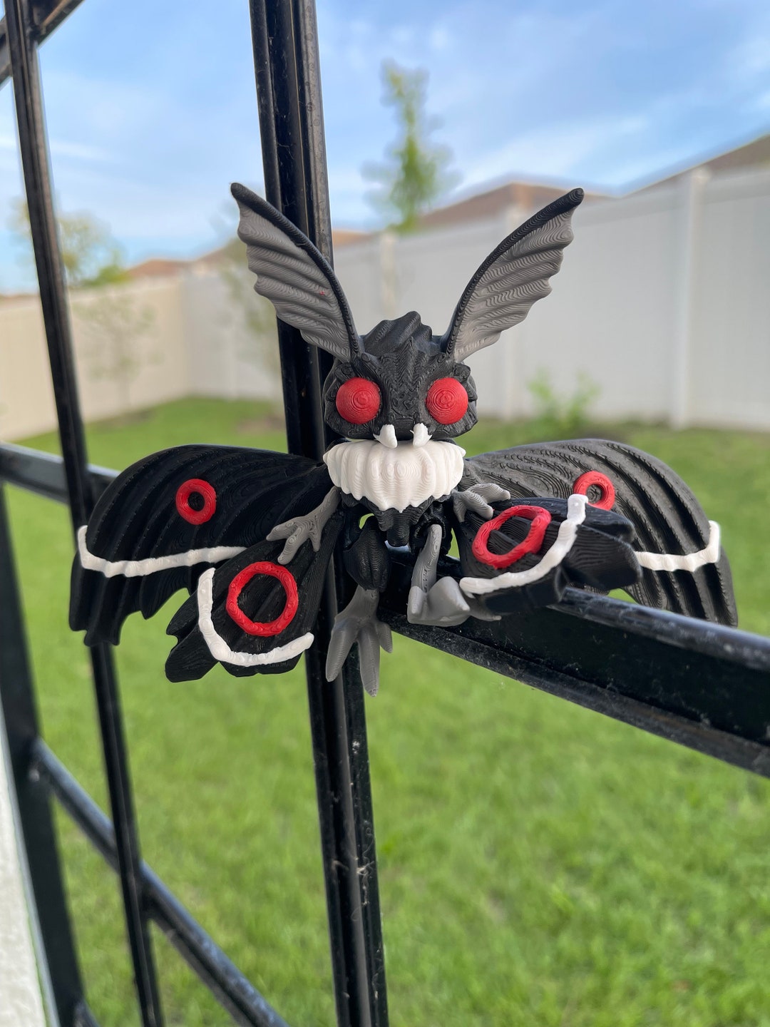Mothman Articulated 3D Printed Desk Horror Goth Decor Fidget Creepy ...