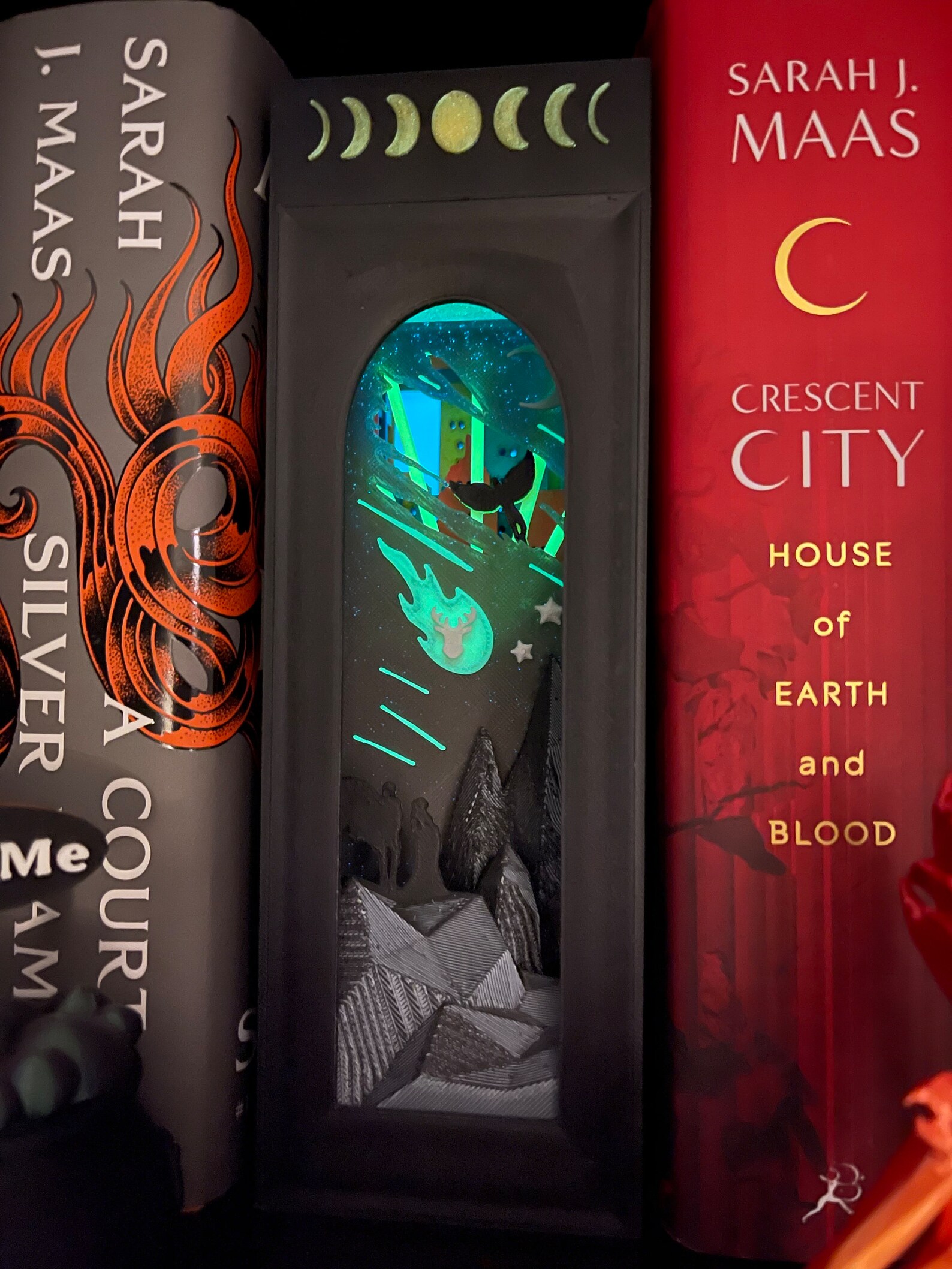 Crossover Light up Book Nook USB UV 3D Printed Bookshelf Decor - Etsy