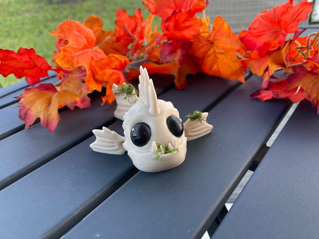 Moss Eater Scary Articulating 3D Print Bone Fish Halloween Decor - Etsy