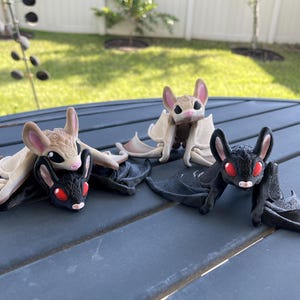 3D Print Articulating Bat Customizable Choose Your Own Color Bookself ...