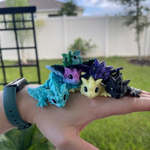 3D Print Mini Articulating Dragon Customizable You Choose Color - Etsy