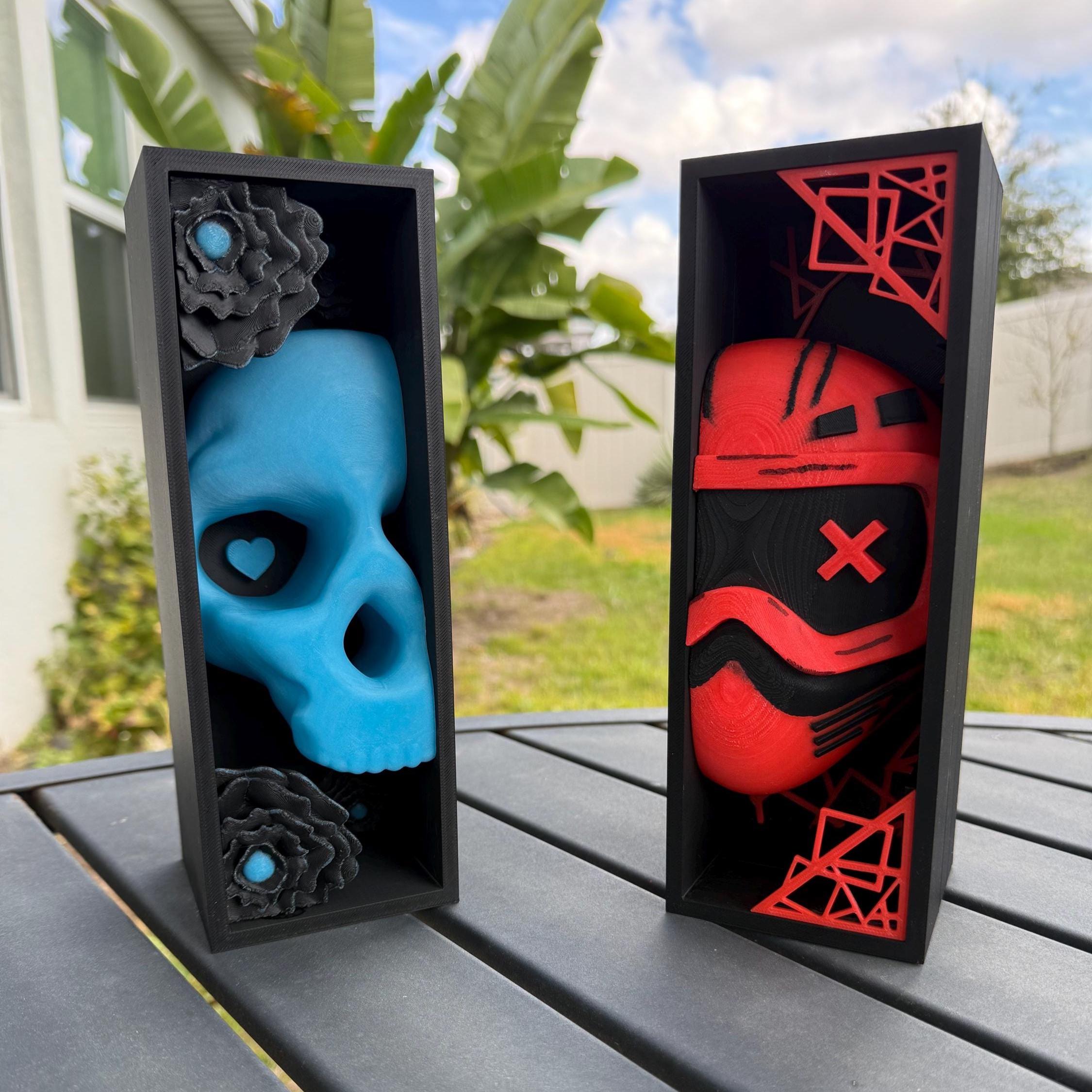 Mask and Skull Book Nook Set | Bookish Merch | Bookshelf Decor | Dark ...