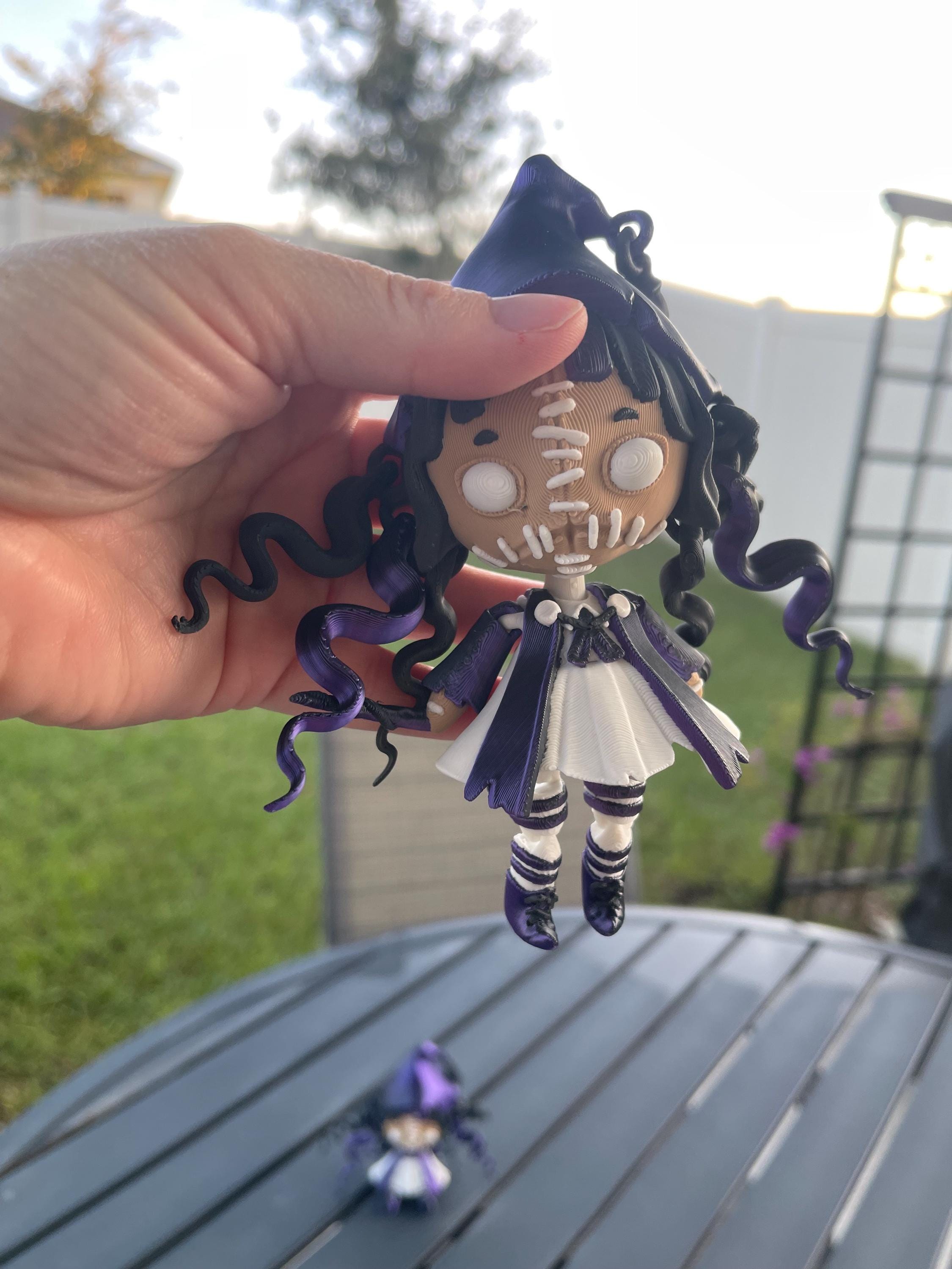 Creepy Witch Articulated 3D Printed Voodoo Doll Desk Decor Horror Goth ...