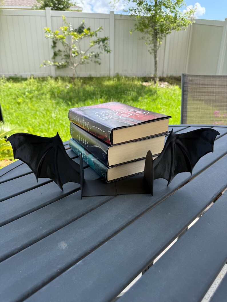 Bat Wing Book End Set 3D Printed Choose Color Fantasy Book Shelf Decor ...