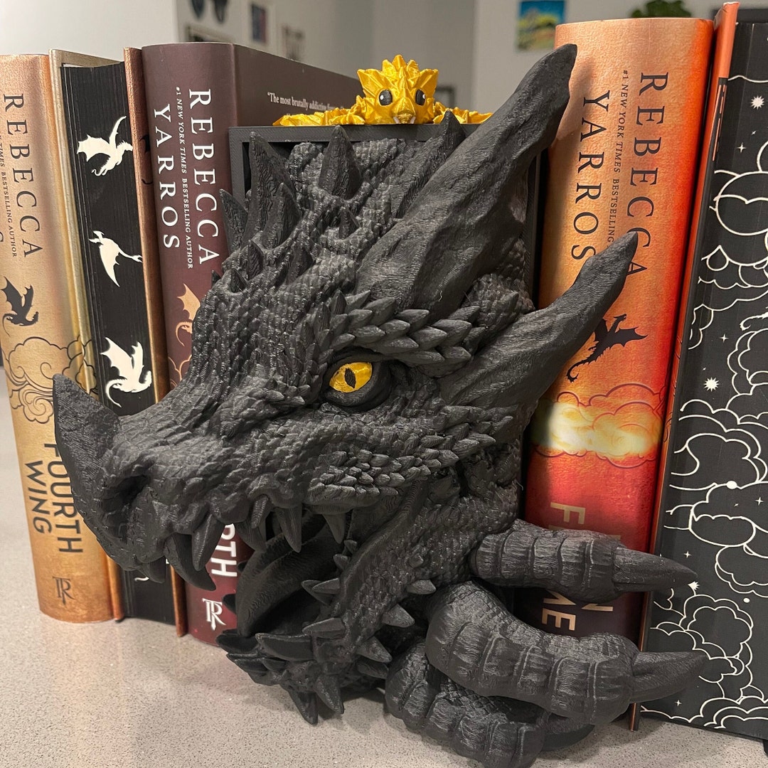 Dragon Book Nook 3D Printed Choose Color Fantasy Horror Book Shelf ...
