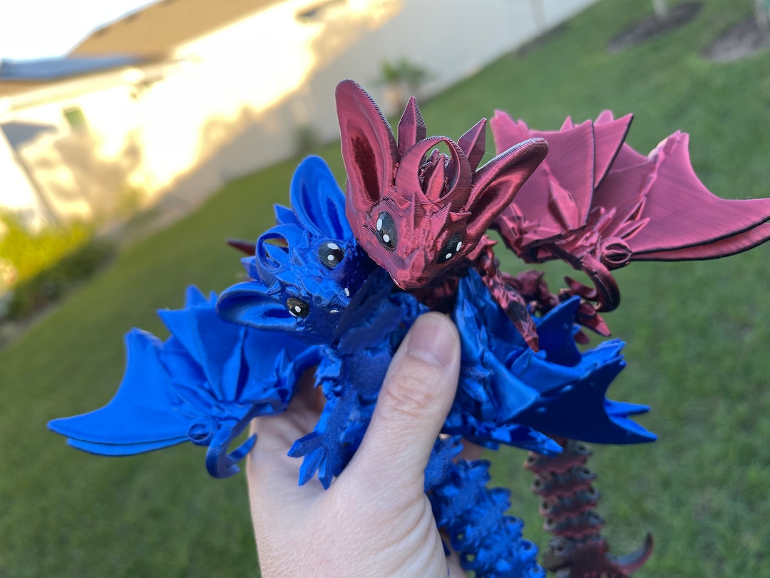 3D Print Winged Bat Dragon Articulated Nightwing Dragon - Etsy