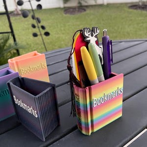 Book Shaped Bookmark Holder 3D Print Customizable Choose Color - Etsy