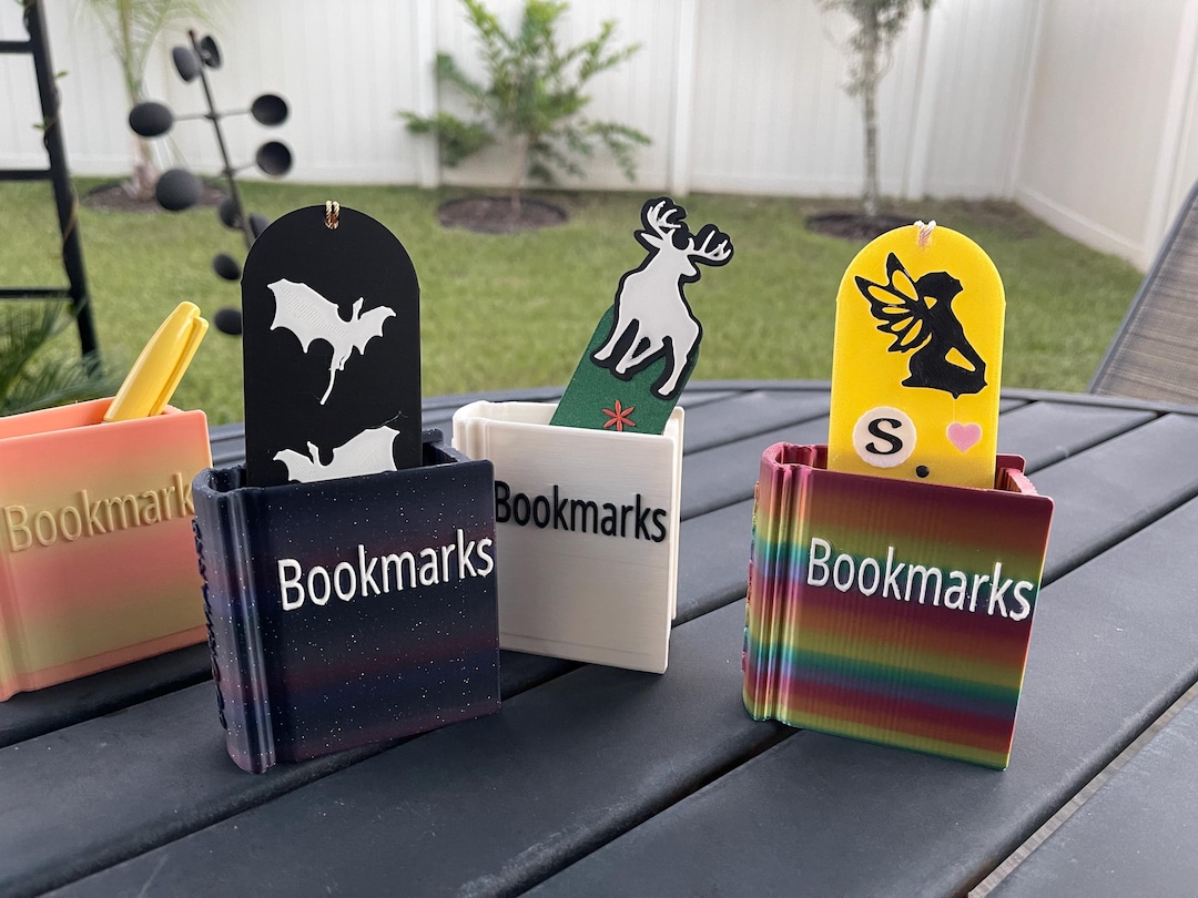 Book Shaped Bookmark Holder 3D Print Customizable Choose Color - Etsy