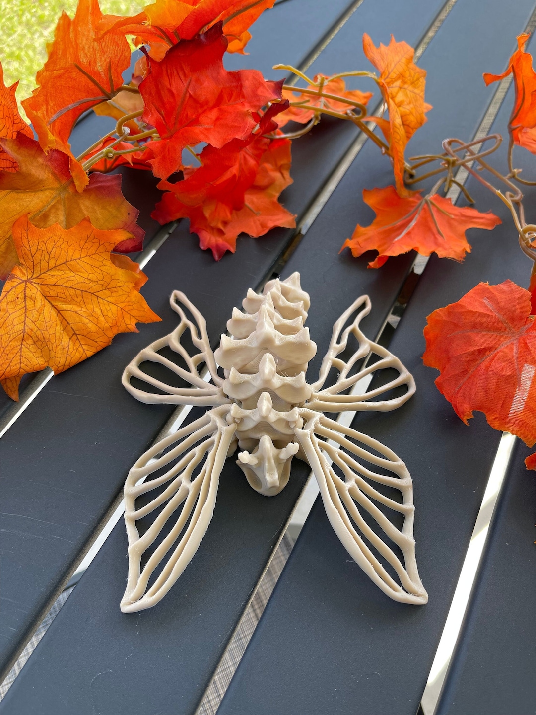 Skeleton Moth 3D Printed Customizable Color Bone Moth Halloween Gift ...