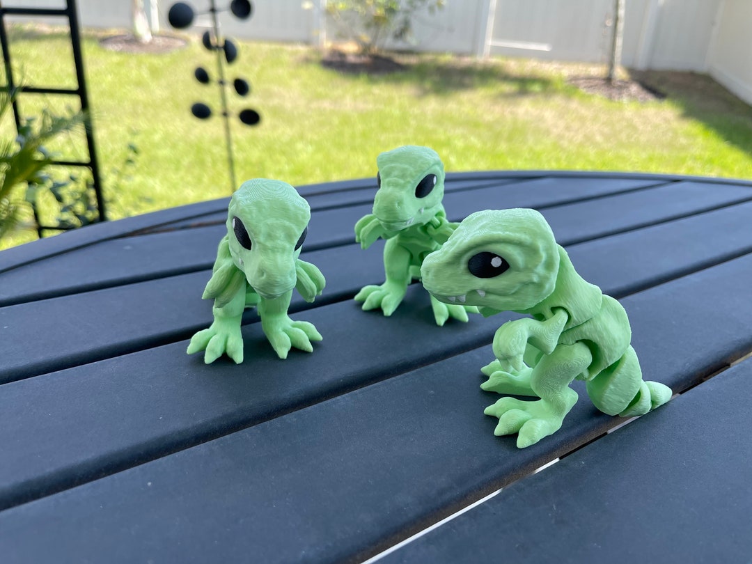 T-rex 3D Printed Articulating Small T-rex Dinosaur Customizable Choose ...