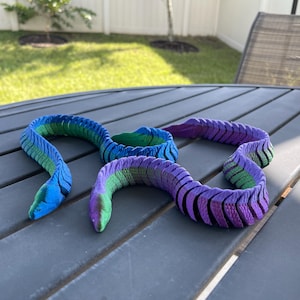 Articulating Eel 3D Print Customizable Choose Color - Etsy