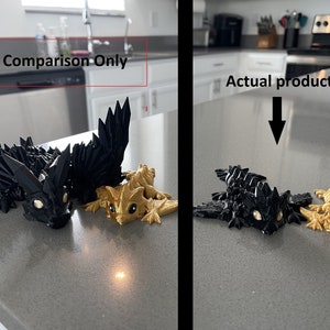 Mini Black & Gold Combo 3d Print Articulating Dragons - Etsy