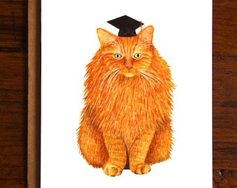 Cat Graduation Card Graduate Card Congratulations Graduation - Etsy