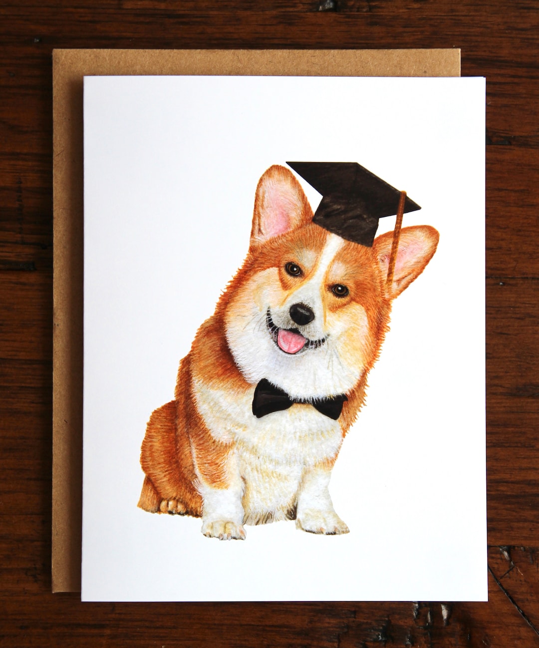 Corgi Graduation Watercolour Greeting Card Hand-painted - Etsy