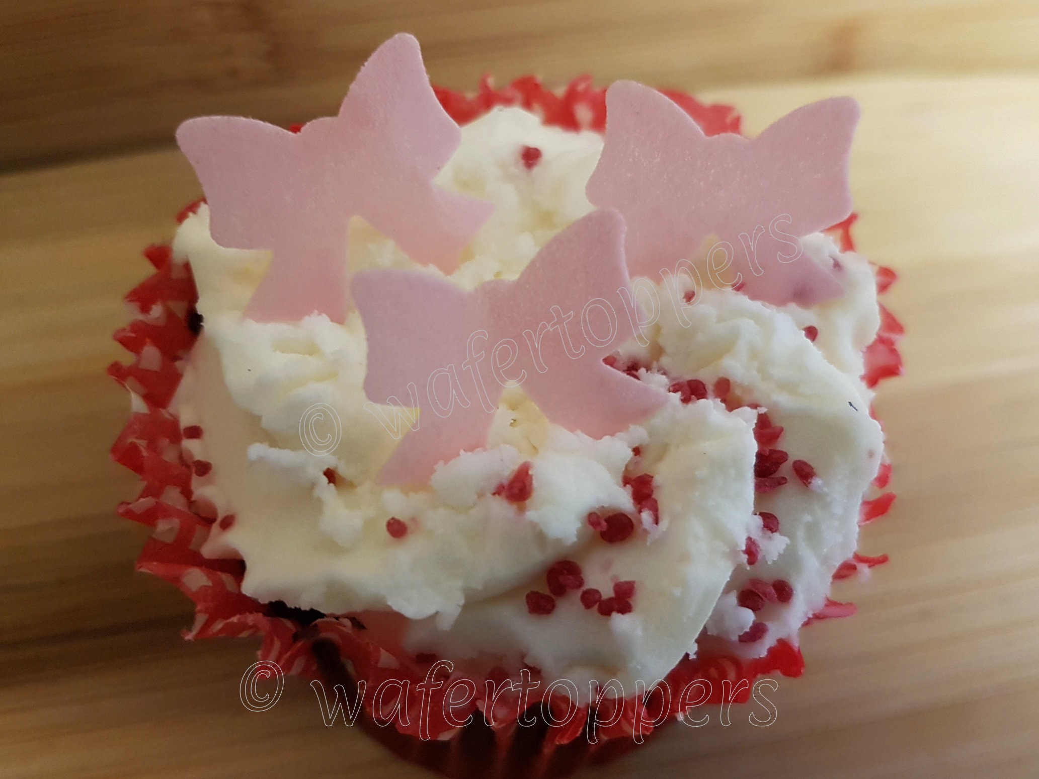 36 Edible Wafer Bows Cupcake Toppers Cake Decorations Various | Etsy