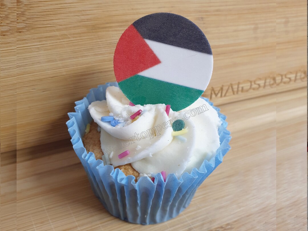 24 Edible Palestine Support Cupcake Toppers Precut With Free Postage - Etsy