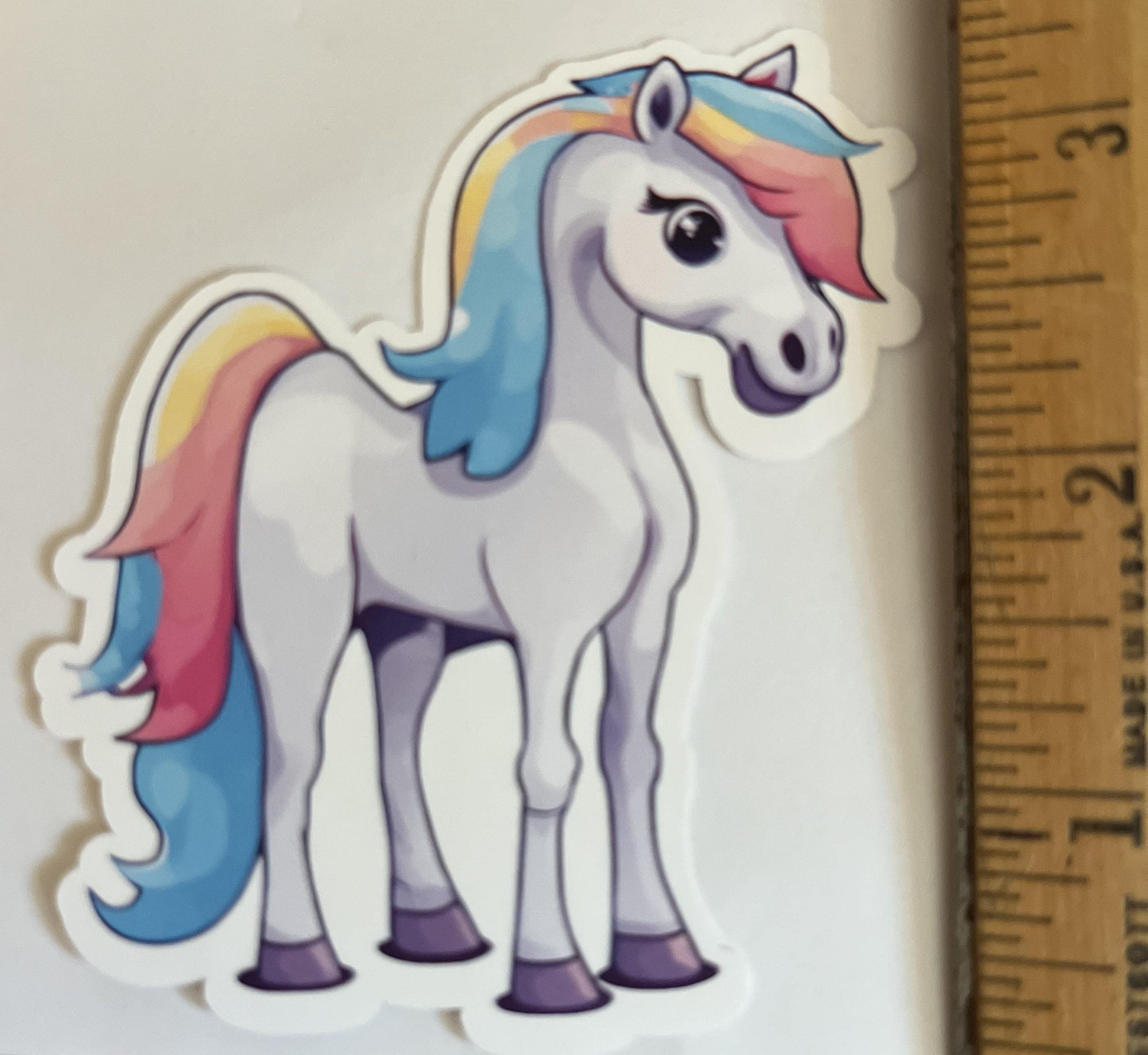 Stickers - Die-cut - Rainbow Pony - Etsy