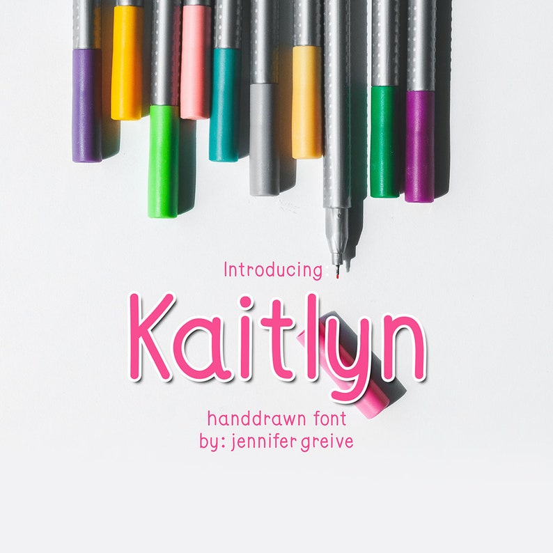 Hand Drawn Font: Kaitlyn - Etsy
