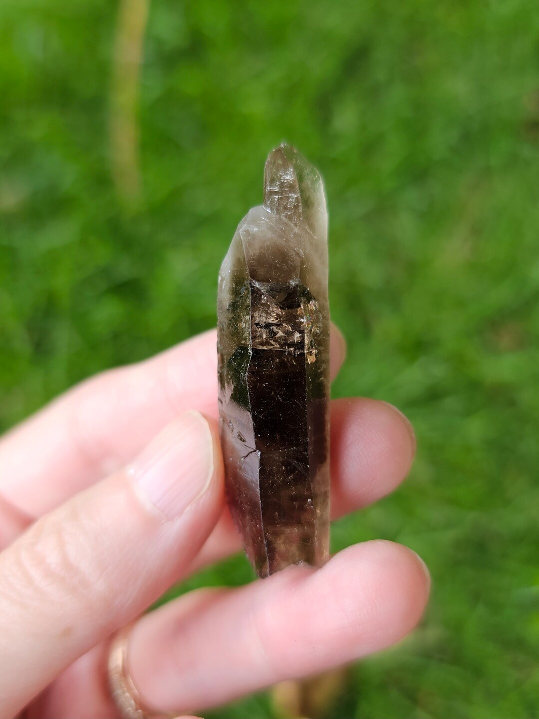 Etched Lustrous Smoky Quartz Point Malawi/light Language Smoky Quartz ...
