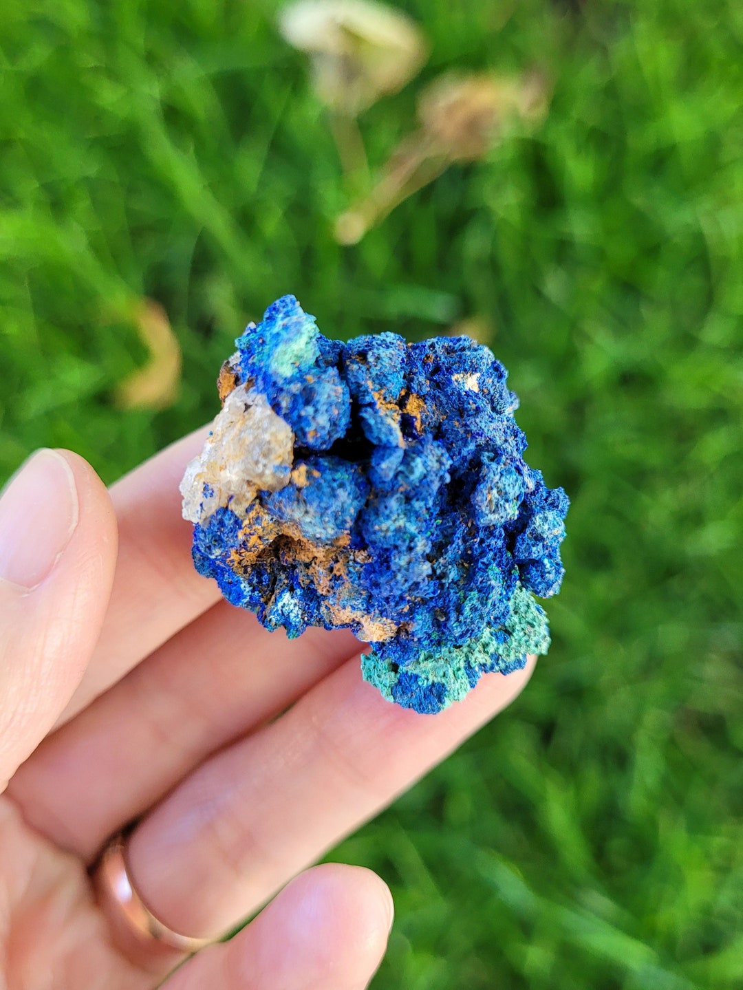 Natural Rough Azurite With Malachite Specimen Congo/higher Wisdom ...