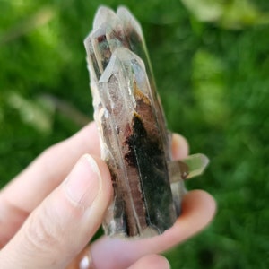 Rare! Red Hematite + Chlorite Inclusion Phantom Quartz Tabby Quartz ...