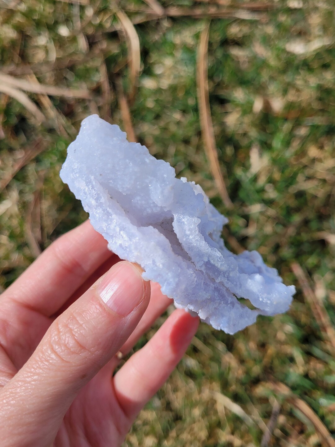 Heart Melting Baby Blue Etched Blue Lace Agate Crystal/rare Natural Raw ...