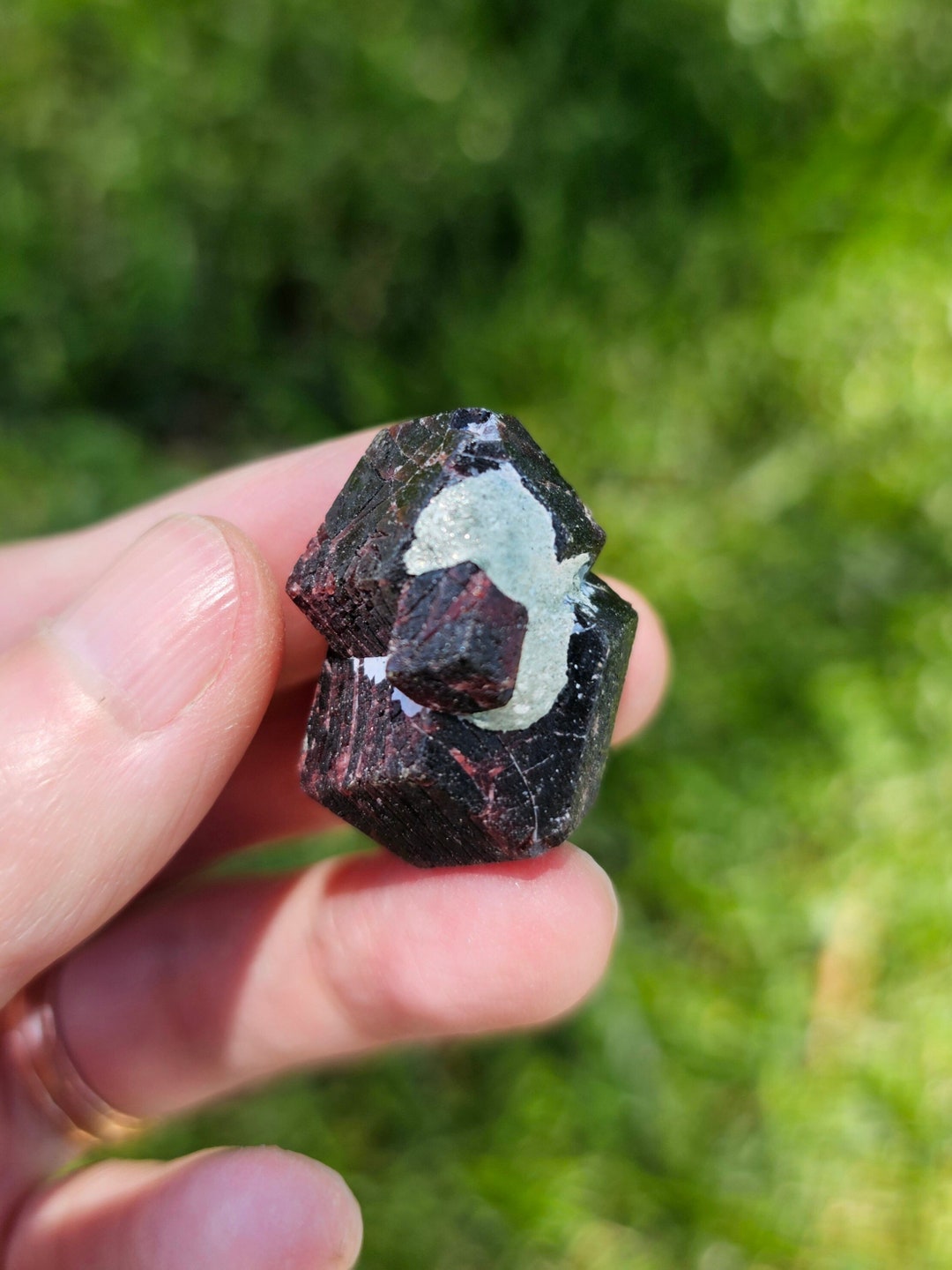 Rare Collection A Quality Red Pyrope Garnet With Green Mica Specimen ...
