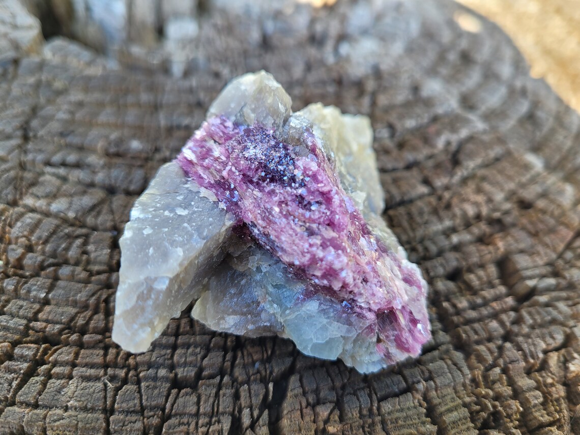 Unique Citrine With Lepidolite Pink Tourmaline Blue Albite | Etsy