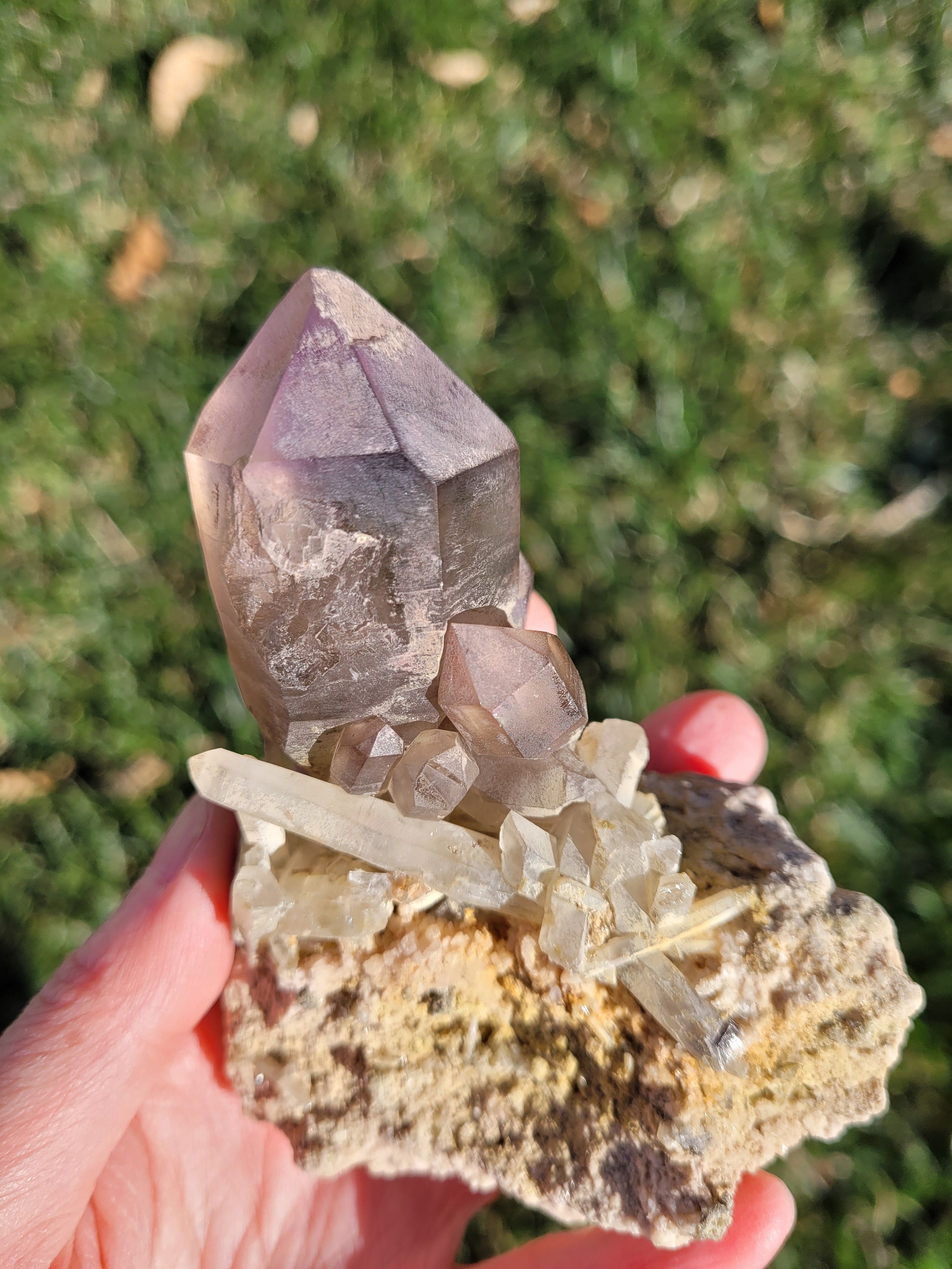 Stunning Phantom Window Amethyst/large Sceptre Smoky Amethyst | Etsy