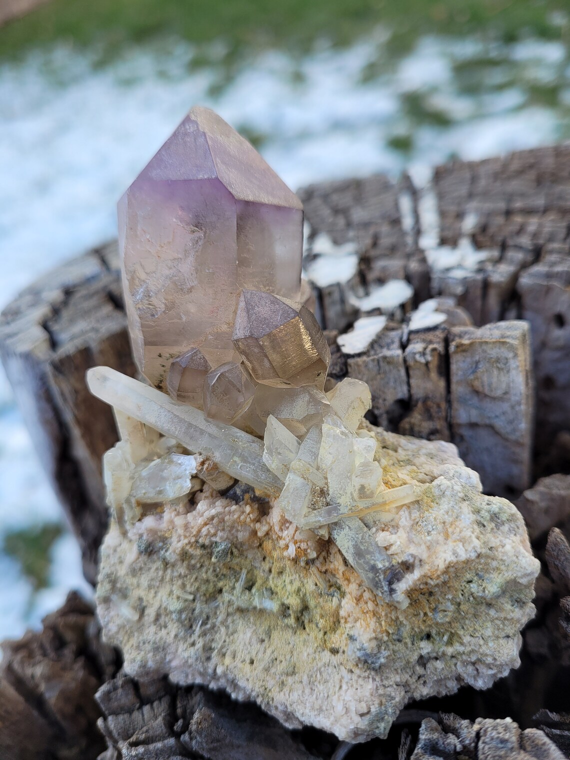 Stunning Phantom Window Amethyst/large Sceptre Smoky Amethyst | Etsy