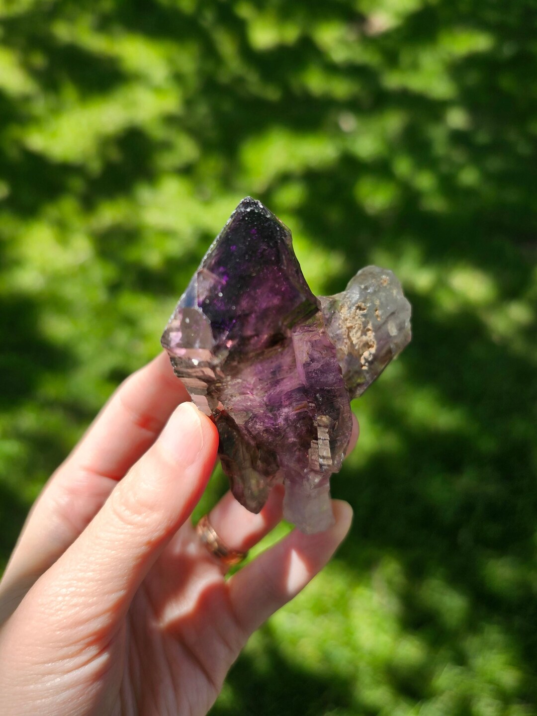 Violet Flame Chiredzi Smoky Phantom Amethyst Scepter From Zimbabwe ...